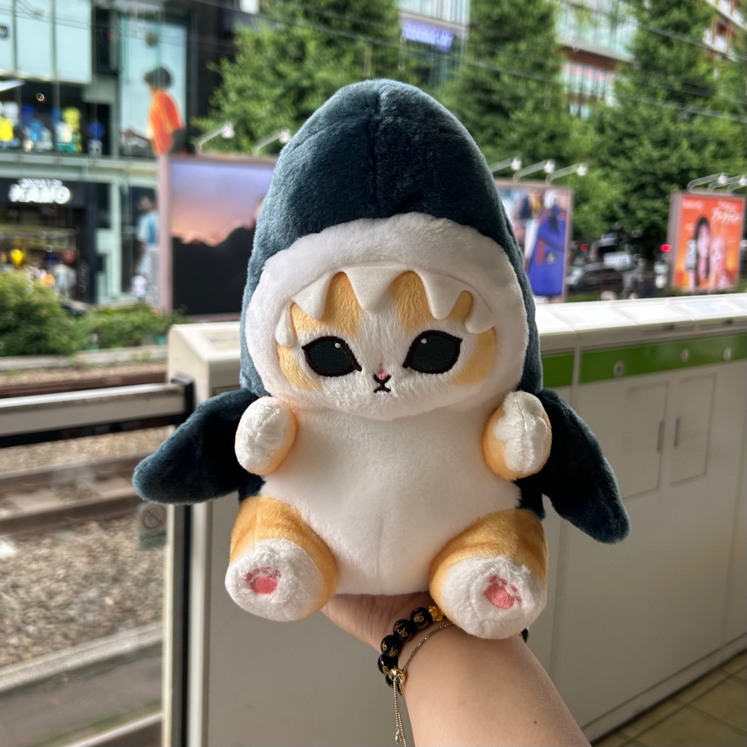 Mofusand Big Shark Plushie (Orange Ginger Cat), Hobbies & Toys, Toys ...