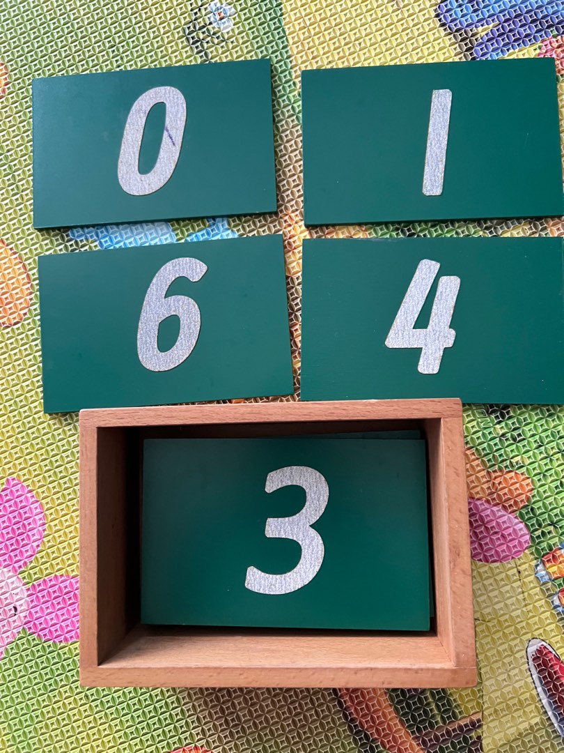 Montessori sandpaper numbers 0-9, Hobbies & Toys, Toys & Games on Carousell
