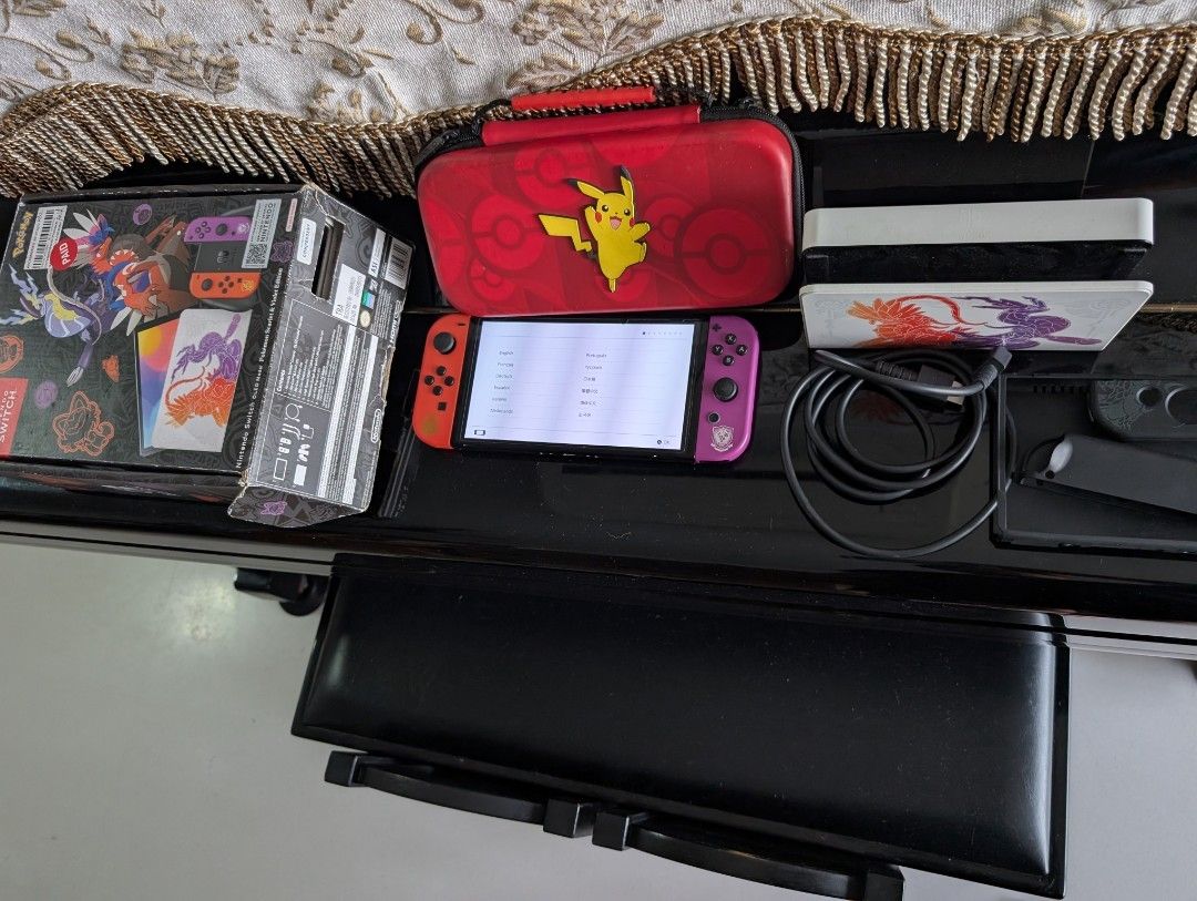 Nintendo Switch OLED scarlet violet edition edition system nice all ...