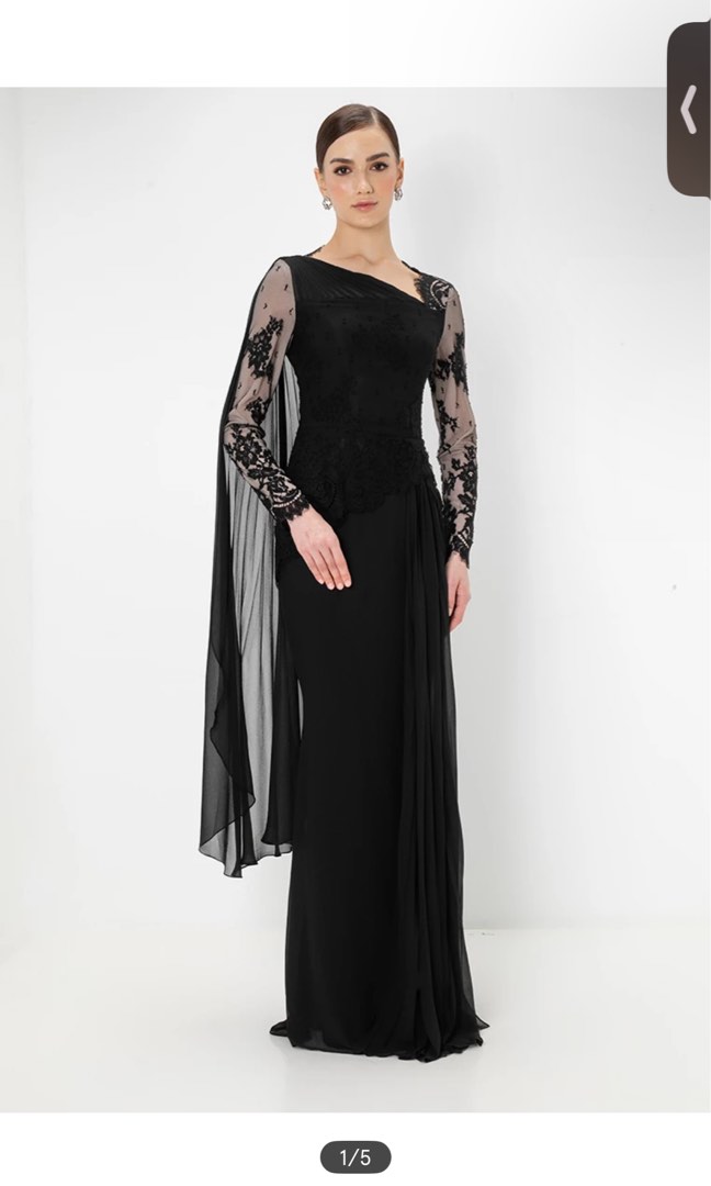 Nurita Harith Falia Dress in Black, Women's Fashion, Dresses & Sets ...