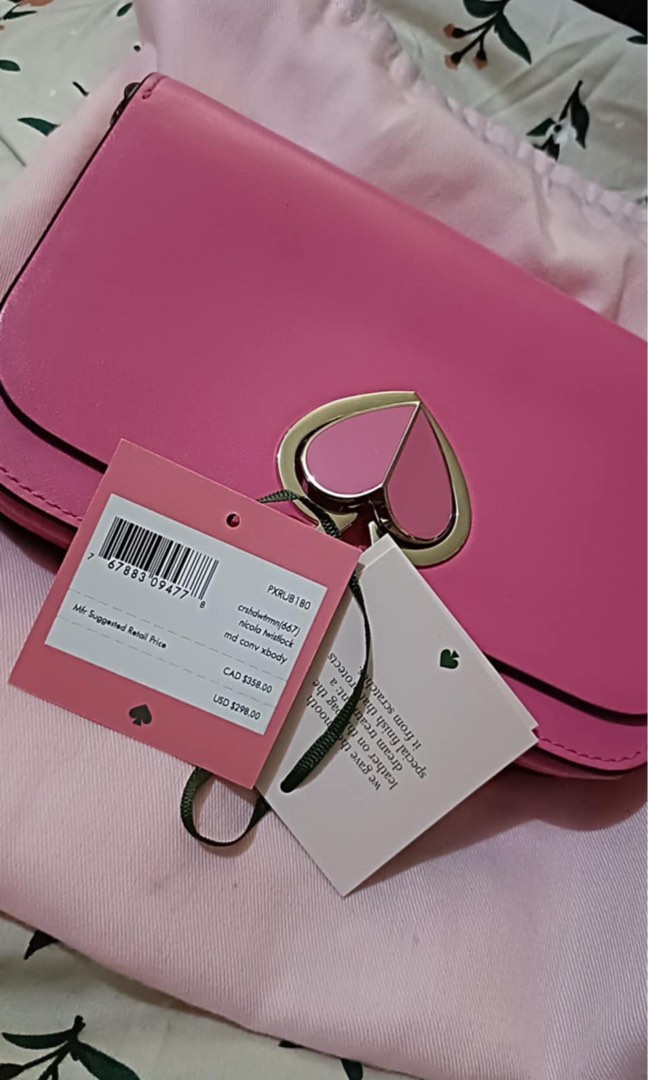 Original Kate Spade Nicola twistlock pink, Luxury, Bags & Wallets on ...