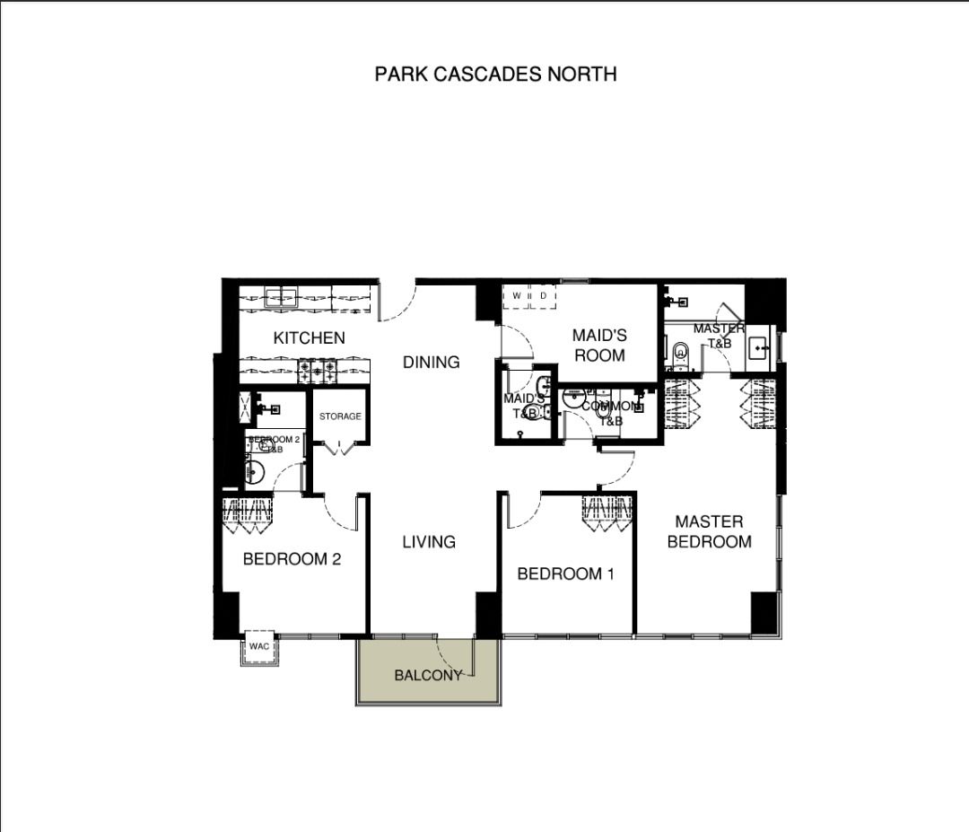 PARK CASCADES NORTH AT ARCA SOUTH 3 BEDROOM PENTHOUSE UNIT W/ 3 ...