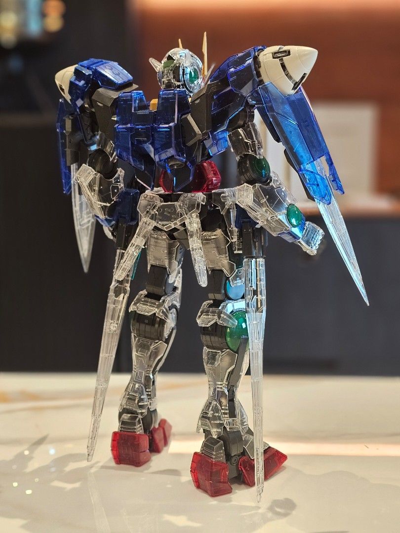PG Gundam 00 Raiser Clear version 1/60 Perfect Grade Built Assembled ...