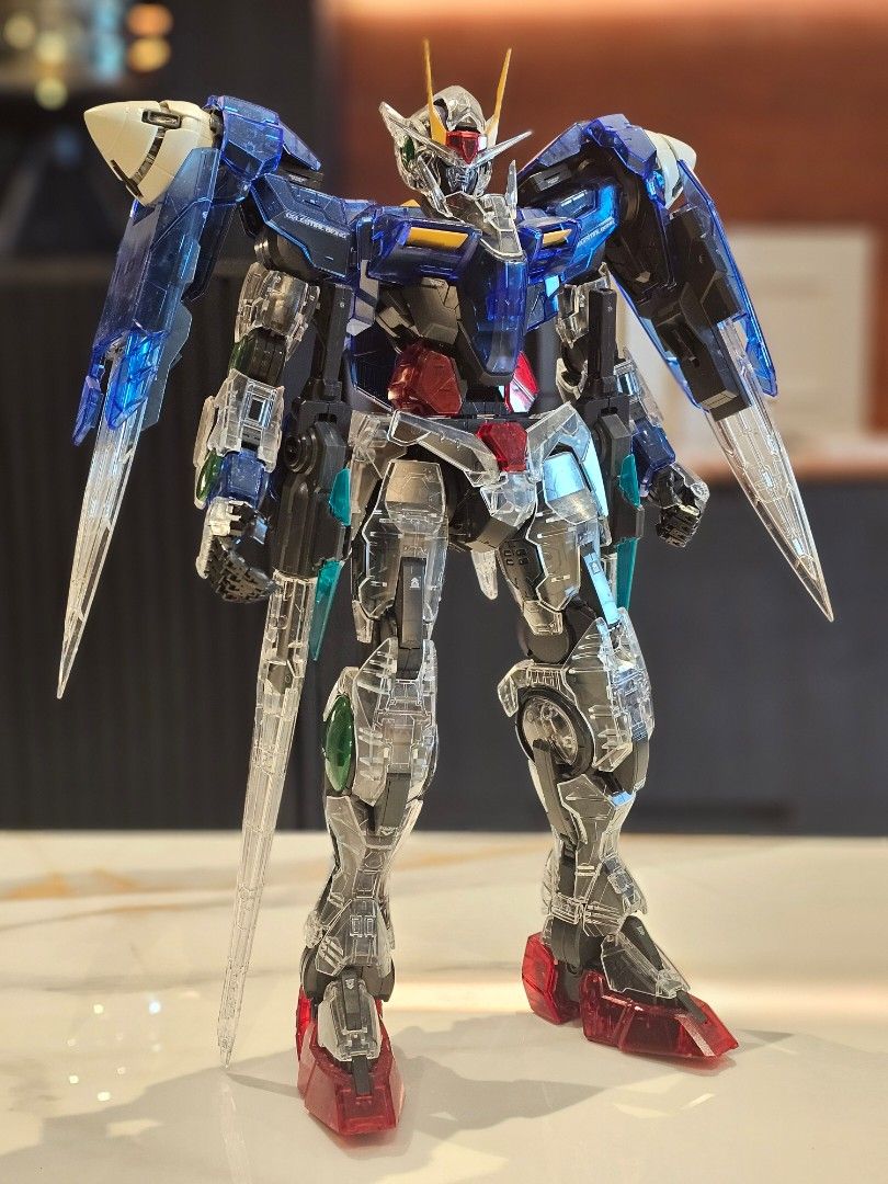 PG Gundam 00 Raiser Clear version 1/60 Perfect Grade Built Assembled ...