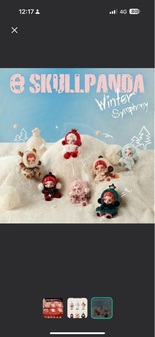 BNIF POPMART SKULLPANDA Winter Symphony Series SP Plush Doll Confirmed ...