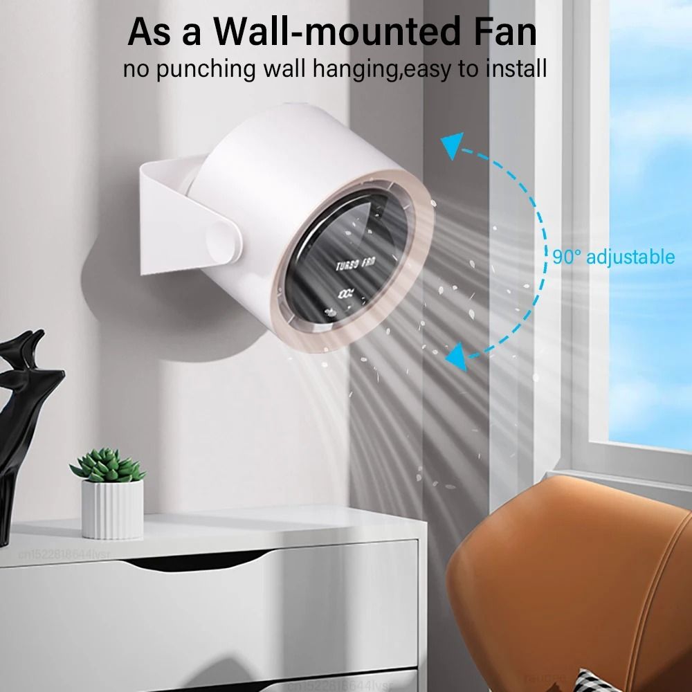 Portable Air Circulator Fan Wireless Desk Turbo Fan 4000maAh ...