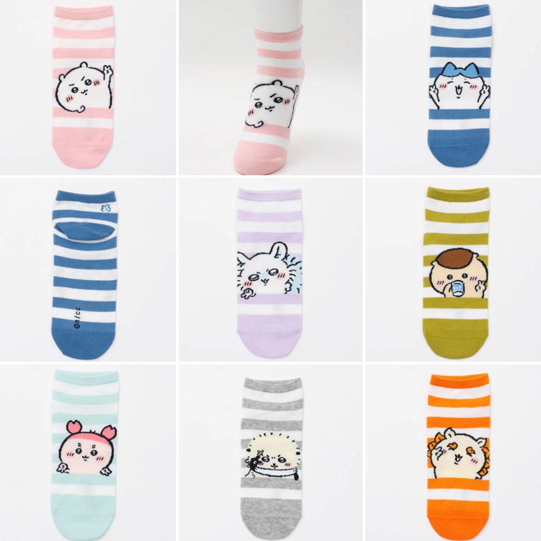 [PRE-ORDER] CHIIKAWA PEACE STRIPED SOCKS HACHIWARE MOMONGA KURIMANJU ...