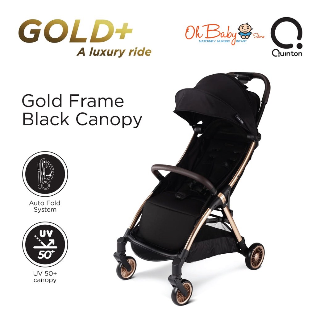 Quinton gold + stroller, Babies & Kids, Going Out, Strollers on Carousell