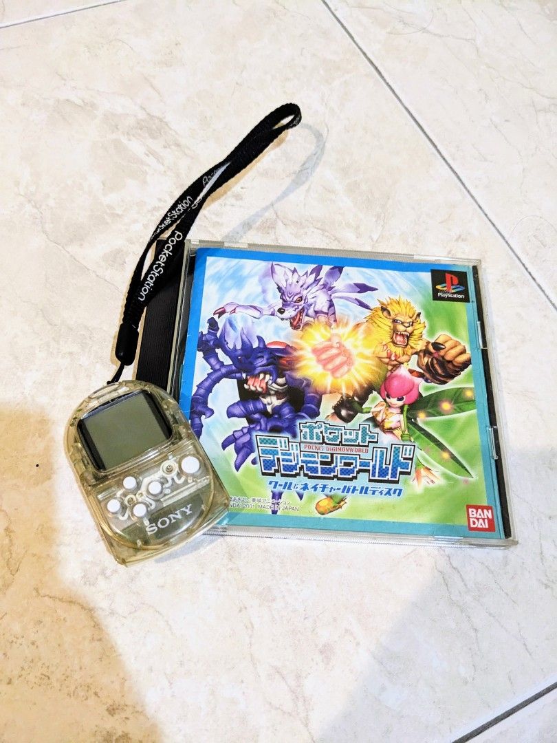 (RARE) PS1 Pocket Digimon World Japanese + Pocket Station Device Japan ...