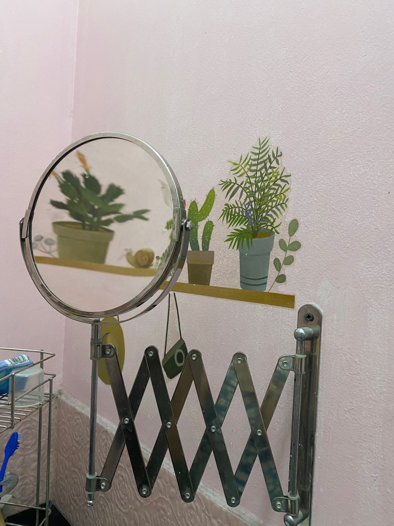 retractable cosmetic mirror-2 way , Furniture & Home Living, Home Decor ...