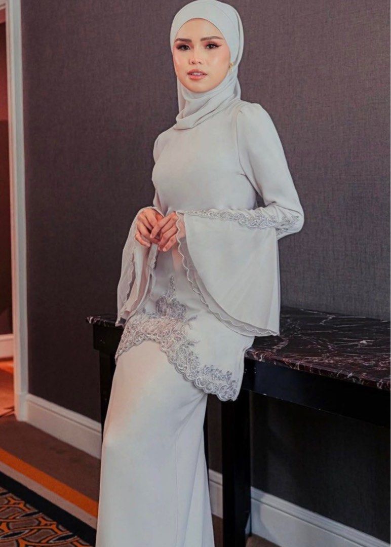 RIYANA KURUNG IN GREY, Women's Fashion, Muslimah Fashion, Baju Kurung & sets on Carousell