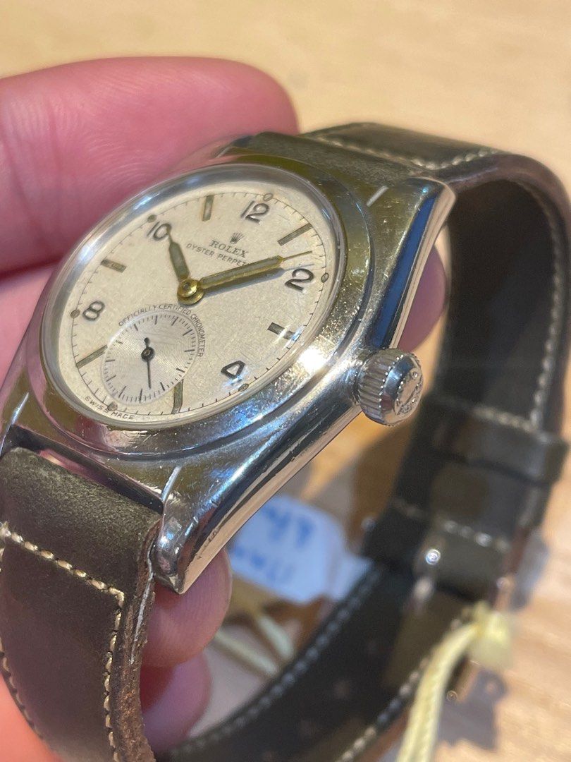 Rolex 2764 Oyster Perpetual Bubble Back Silver Sub Second Dial, 名牌, 手錶 ...
