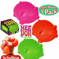 Schylling NeeDoh Cats Groovy Glob! Squishy Squeezy or NeeDoh Dohjees ...