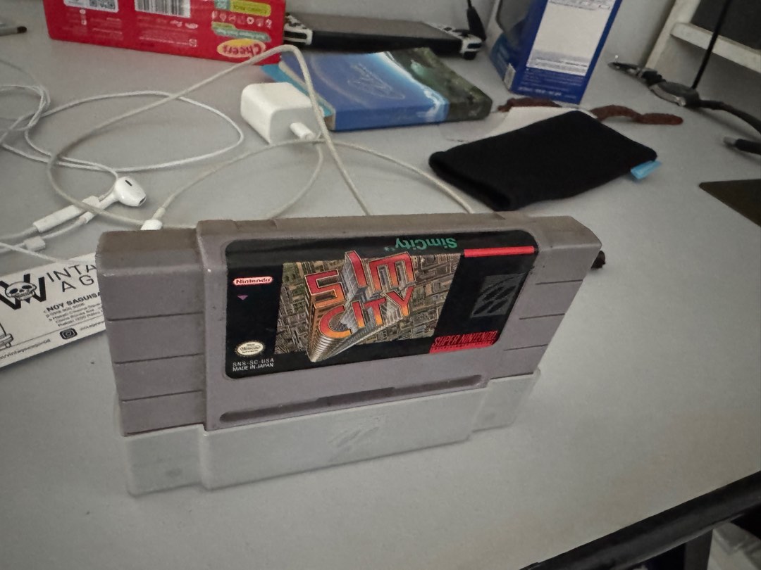 SNES sim city, Video Gaming, Video Games, Nintendo on Carousell