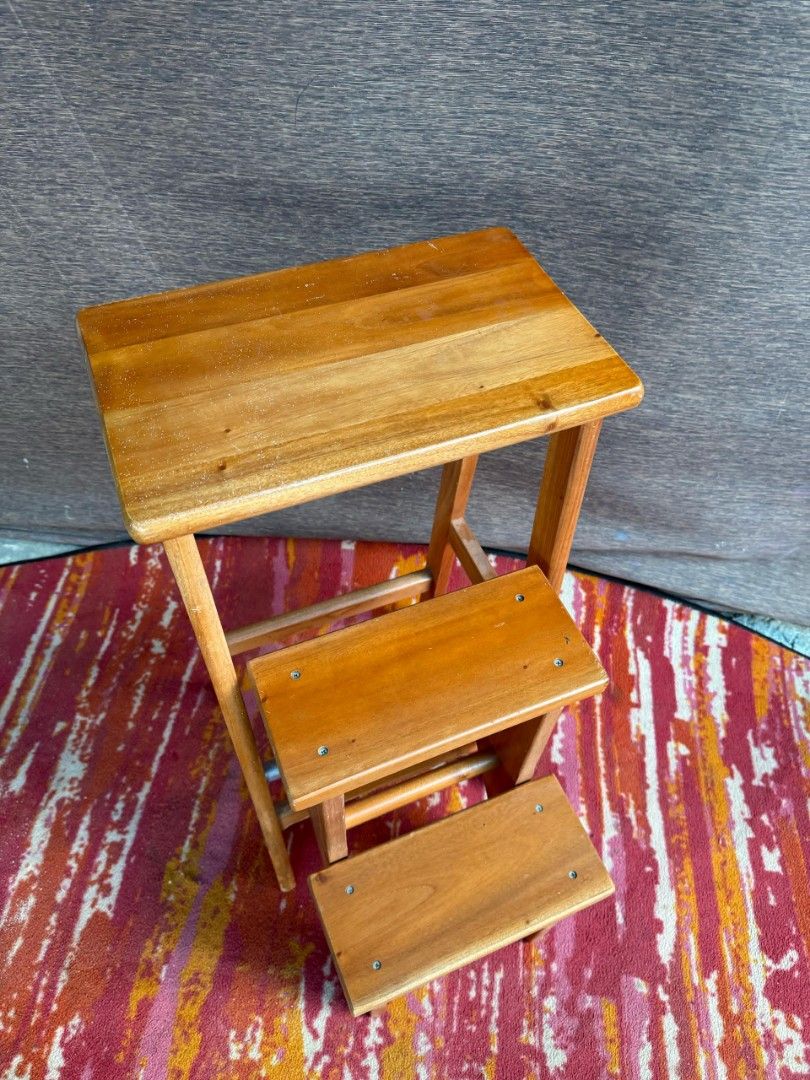 Solid Wood Step Ladder, Furniture & Home Living, Home Improvement ...