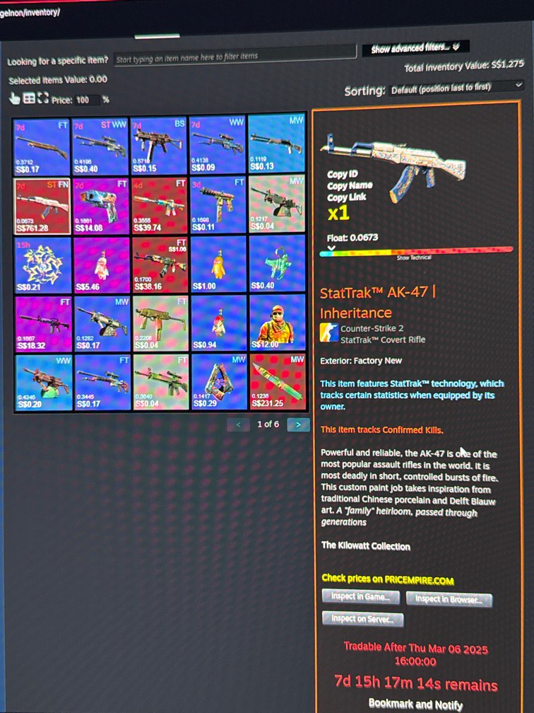 StatTrak AK-47 | Inheritance (Factory new), Video Gaming, Video Games ...