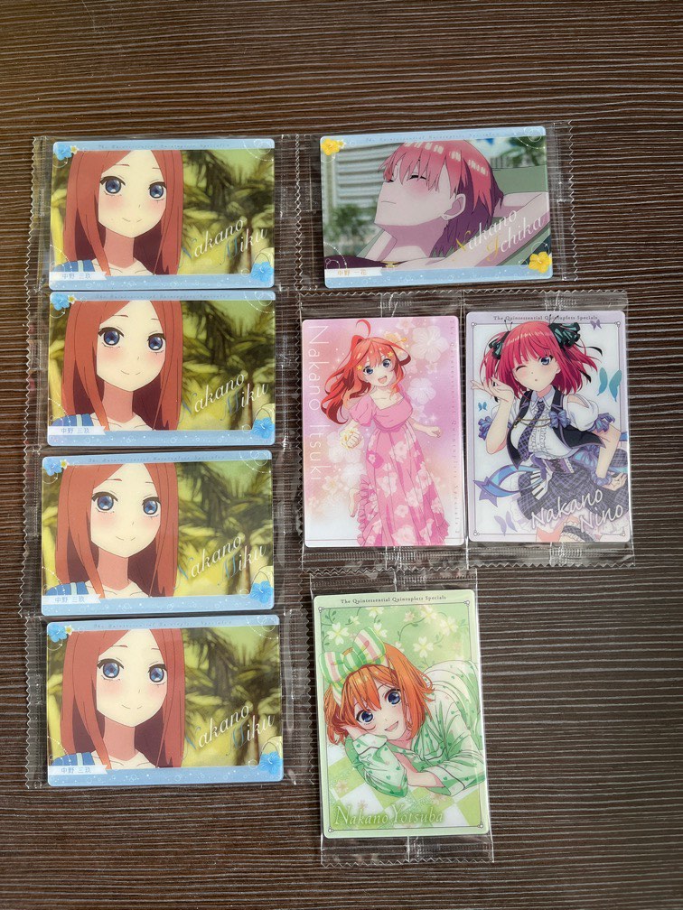The Quintessential Quintuplets Wafer Cards, Hobbies & Toys, Memorabilia ...