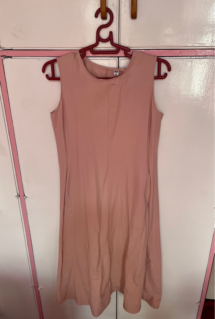 UNIQLO PINK DRESS (WORN ONCE), Women's Fashion, Dresses & Sets, Dresses ...