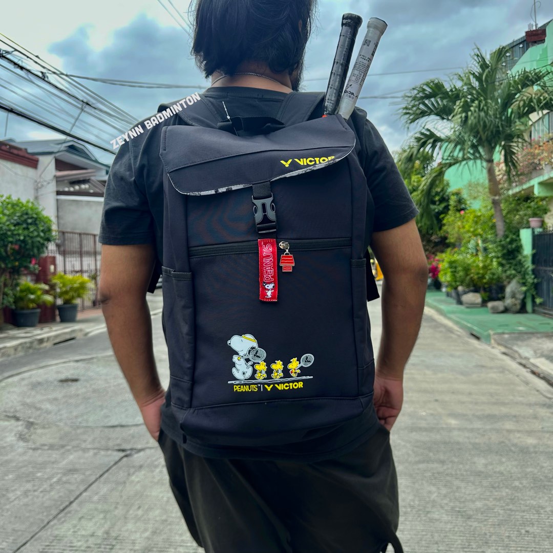 Victor X Peanuts Snoopy BR SN Backpack - Black, Sports Equipment ...