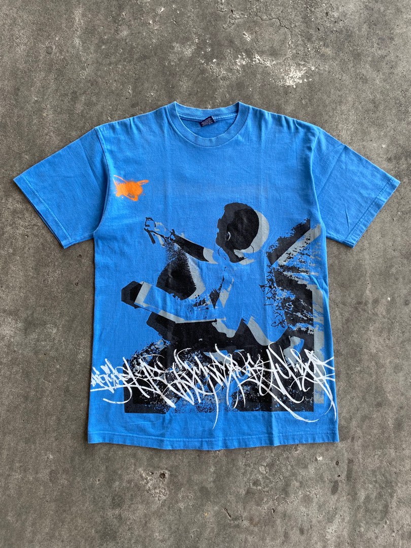 Vintage 90’S Stussy X Futura Stash Grafitti, Fesyen Pria, Pakaian ...