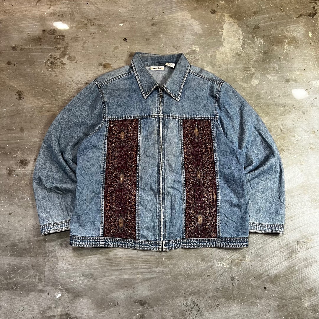 VINTAGE UNITS DENIM JACKET, Men's Fashion, Coats, Jackets and Outerwear ...