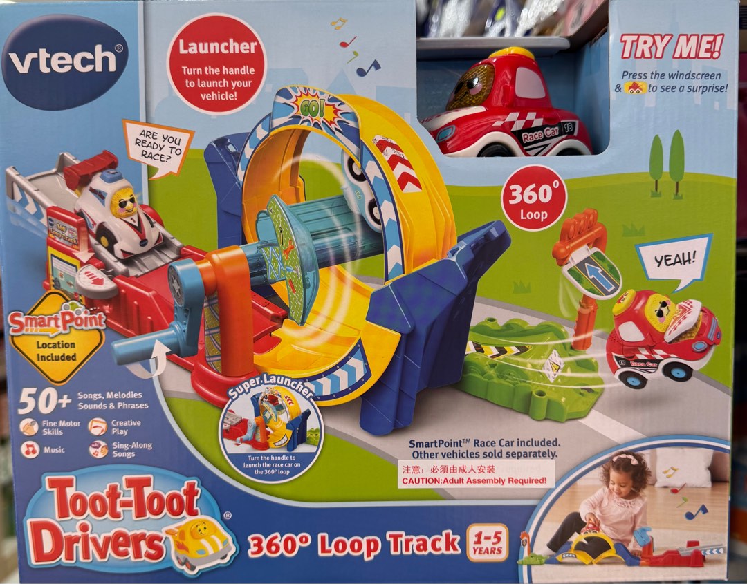 Vtech Toot-Toot Drivers 360° Loop Track 偉易達 互動學習車系列 - 360°旋轉小型過山車, 興趣及遊戲, 玩具 & 遊戲類 - Carousell
