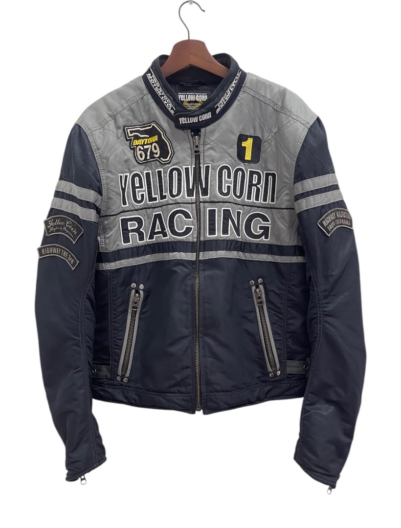 Vtg Yellow Corn Daytona Patches Riding Jacket, Men's Fashion, Coats ...