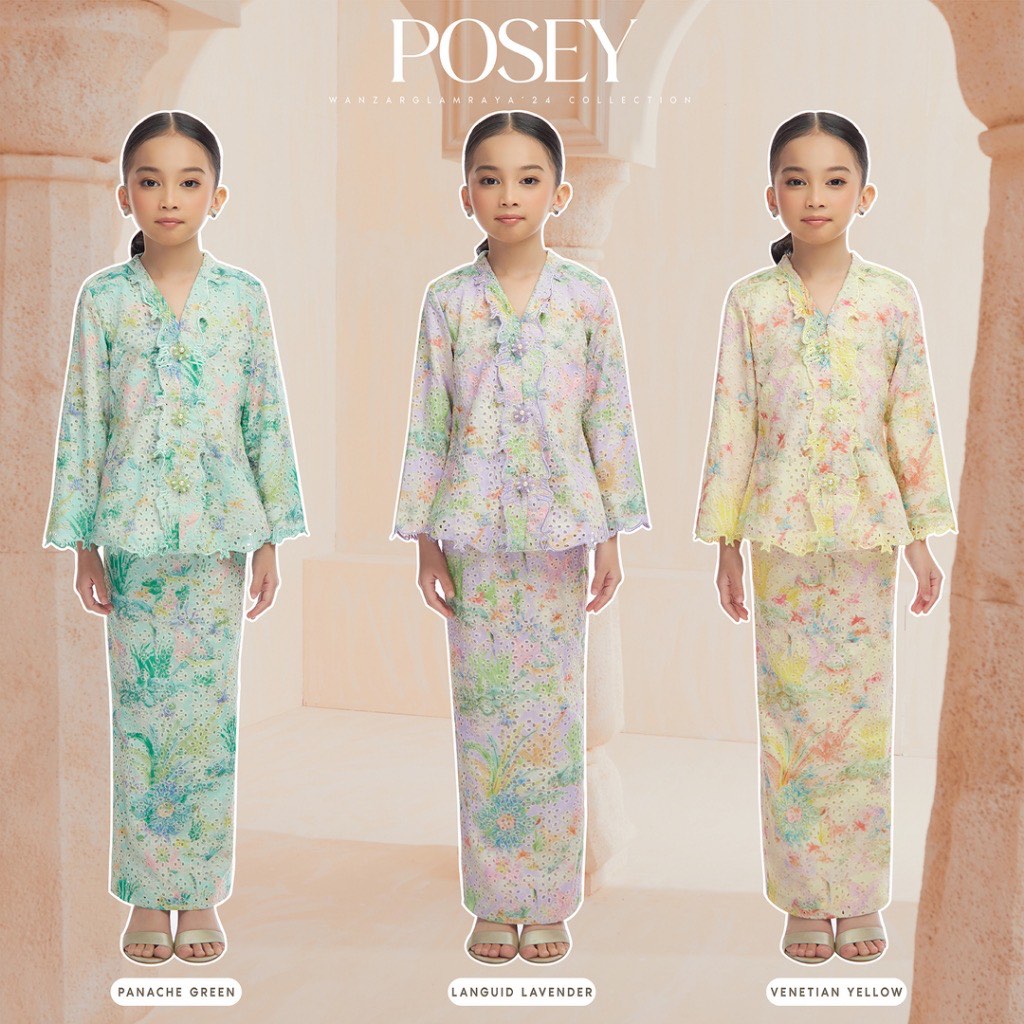 Wanzar Posey Kids in Green (5-6y), Babies & Kids, Babies & Kids Fashion ...