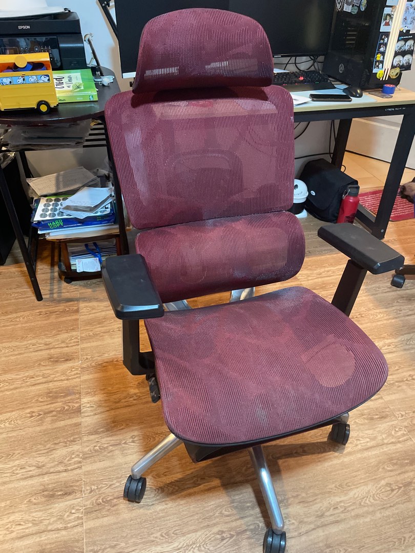 Wex Maroon Gaming Chair, Furniture & Home Living, Furniture, Chairs on ...