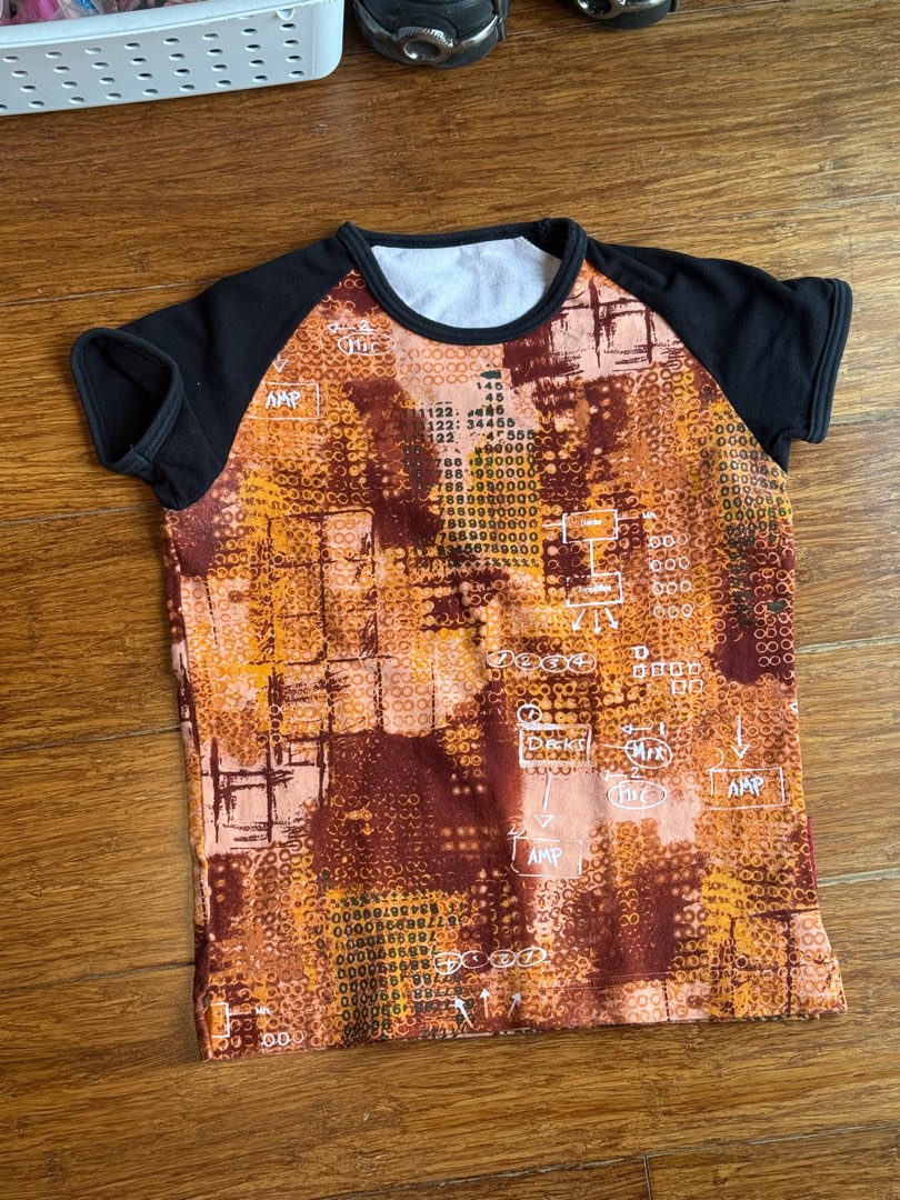 y2k street emo grunge vintage graphic orange baby tee with numbers ...