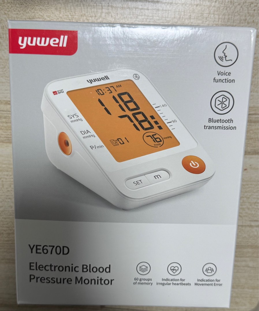 YUWELL BLOOD PRESSURE MONITOR, Health & Nutrition, Health Monitors ...