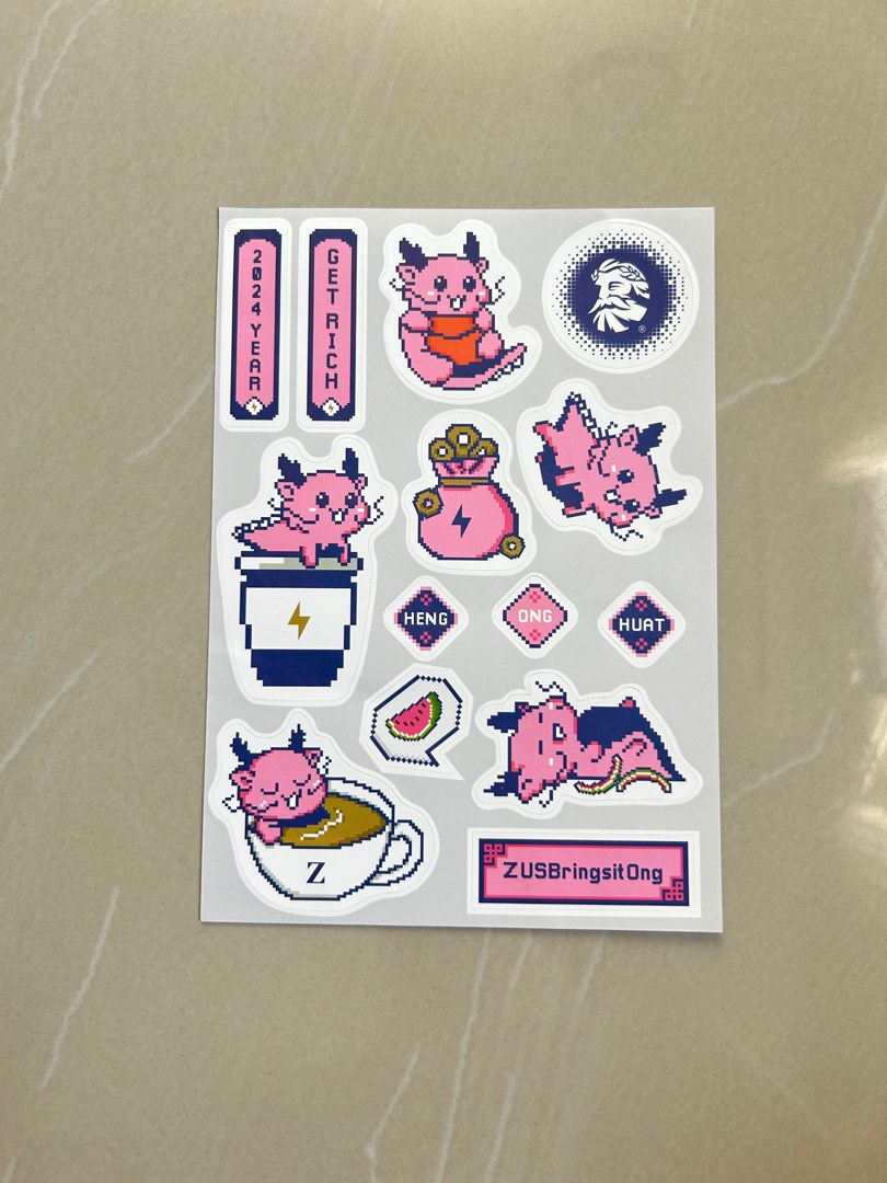ZUS CNY 2024 Sticker Set, Hobbies & Toys, Collectibles & Memorabilia ...