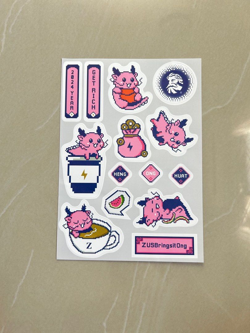ZUS CNY 2024 Sticker Set, Hobbies & Toys, Collectibles & Memorabilia ...