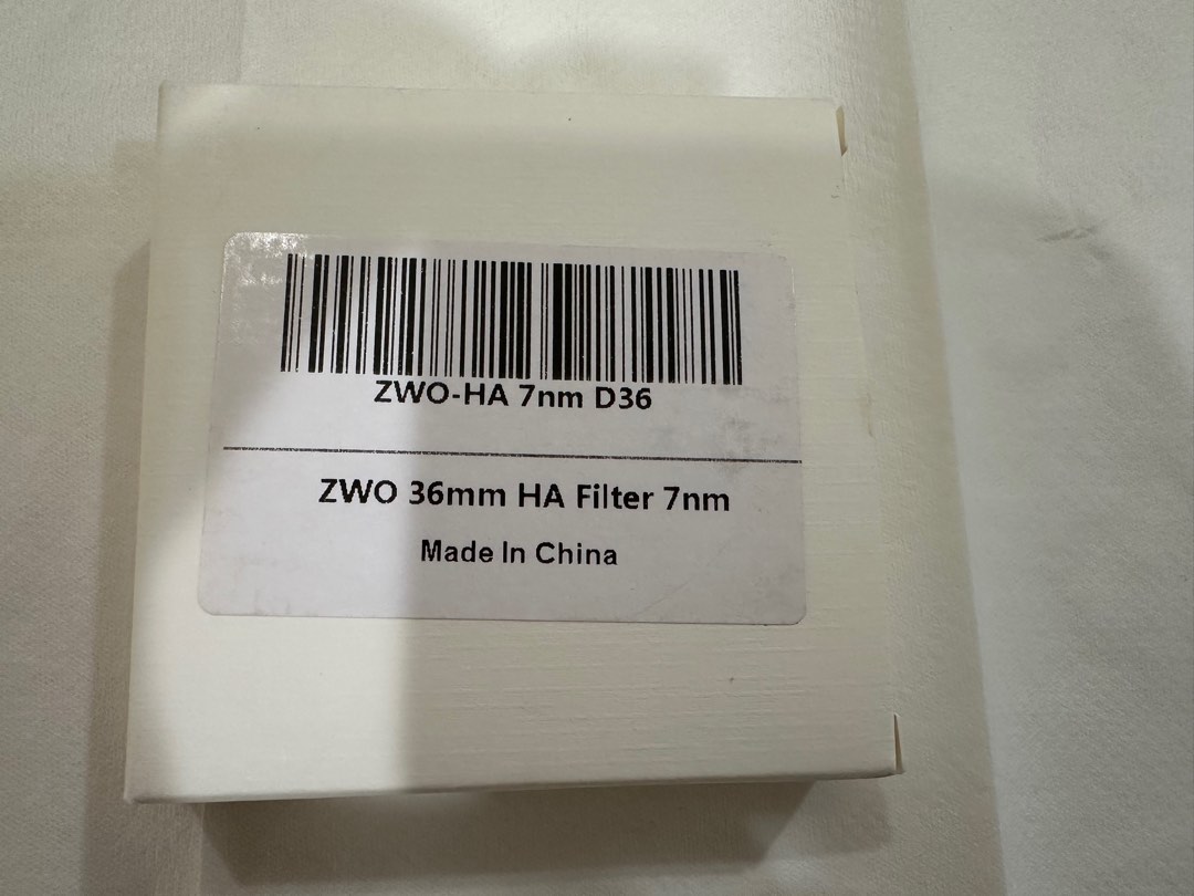 ZWO Ha 7nm filter ( D36 ), Photography, Lens & Kits on Carousell