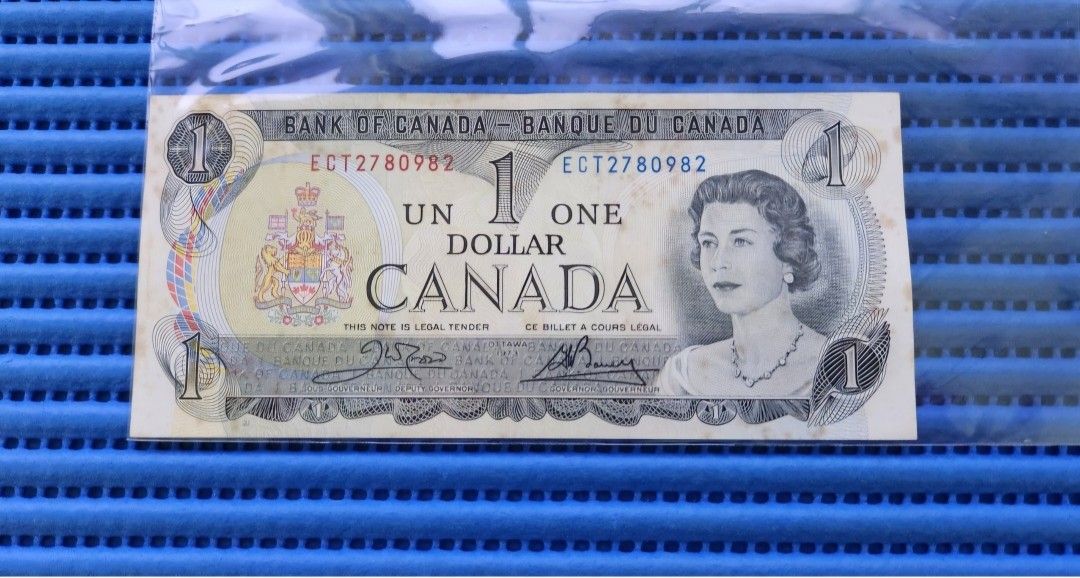 1973 Canada Queen Elizabeth II Ottawa $1 Dollar Note ECT 2780982 Dollar ...