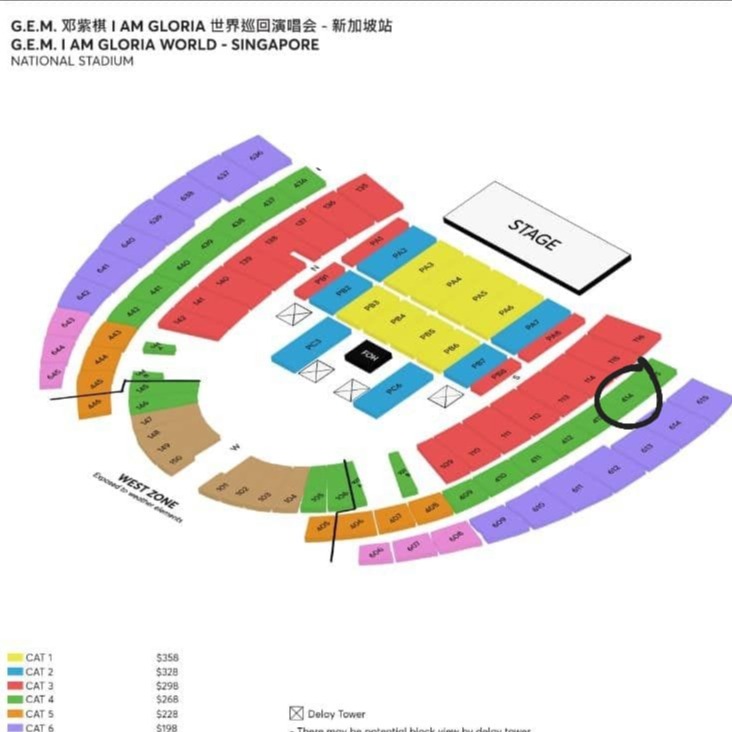 1 x Cat 4, Section 414, GEM Concert Ticket, Tickets & Vouchers, Event ...