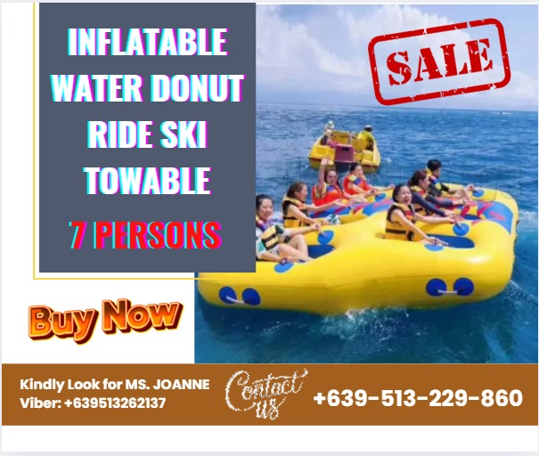 7 Persons Inflatable Water Donut Ride Ski Towable Donut Boat 7 seaters ...