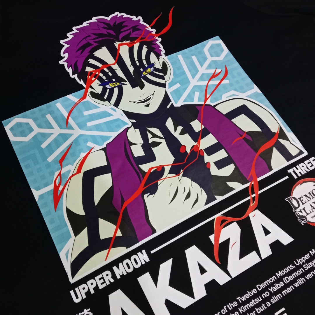 Akaza Kimetsu No Yaiba T - Shirt, Men's Fashion, Tops & Sets, Tshirts ...
