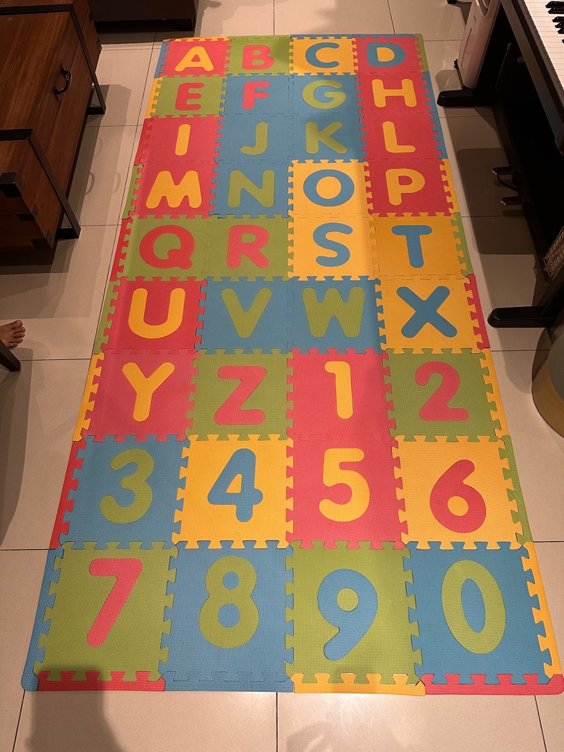Alphabet & Numbers Mat (2 sets), Babies & Kids, Baby Nursery & Kids ...