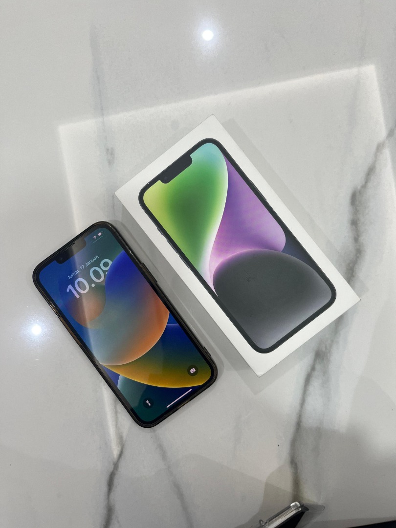 Apple iPhone 14 256 GB Midnight Second IBOX, Telepon Seluler & Tablet ...