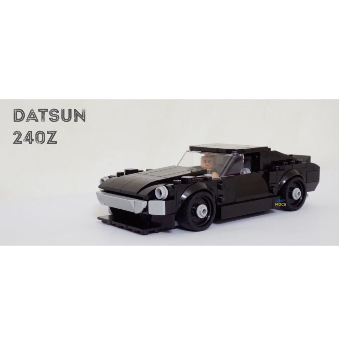 Assembled Authentic Lego Datsun 240Z MOC Custom Black Sports Car Speed ...