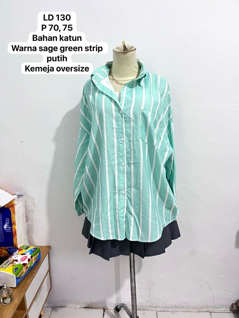 ATASAN KEMEJA OVERSIZE LONG BACK MODEL NAGITABAHAN KATUN LENGAN PANJANG ...