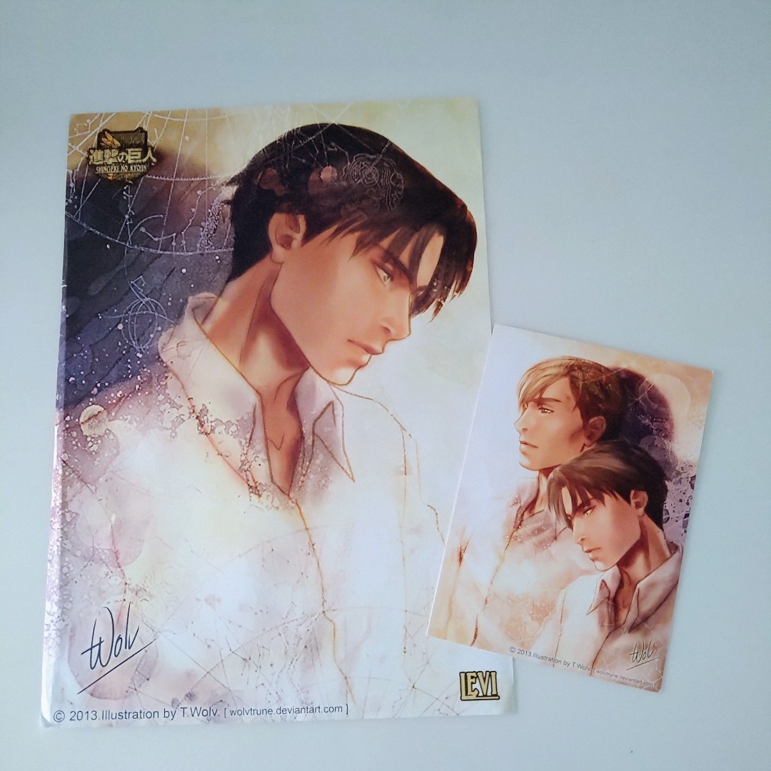 Attack on Titan Levi Poster & Levi & Erwin Art Print Set of 2 by artist ...