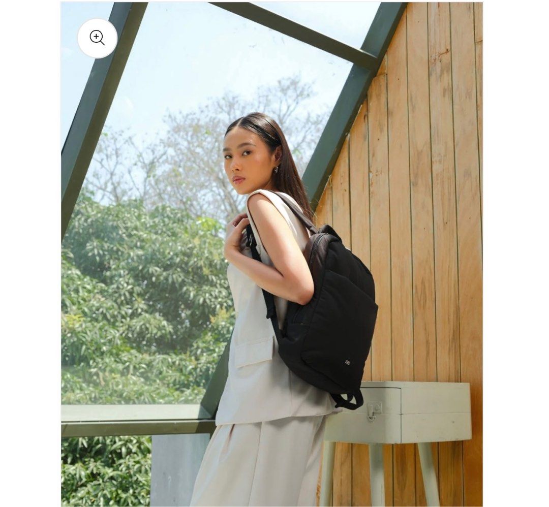 Authentic the Sophie label tsl COSY LUXE BACKPACK IN JET BLACK, Men's Fashion, Bags, Backpacks ...