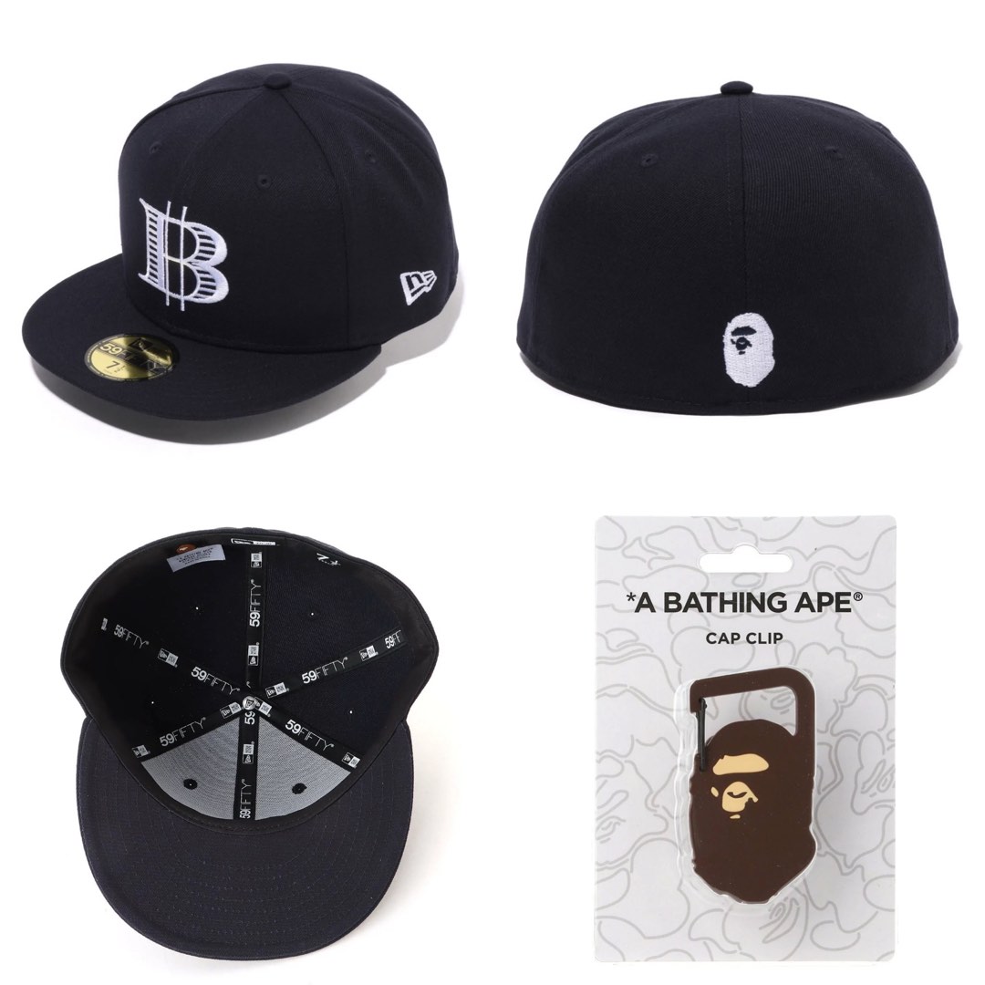BAPE B LOGO NEW ERA 59FIFTY CAP, Men's Fashion, Watches & Accessories ...