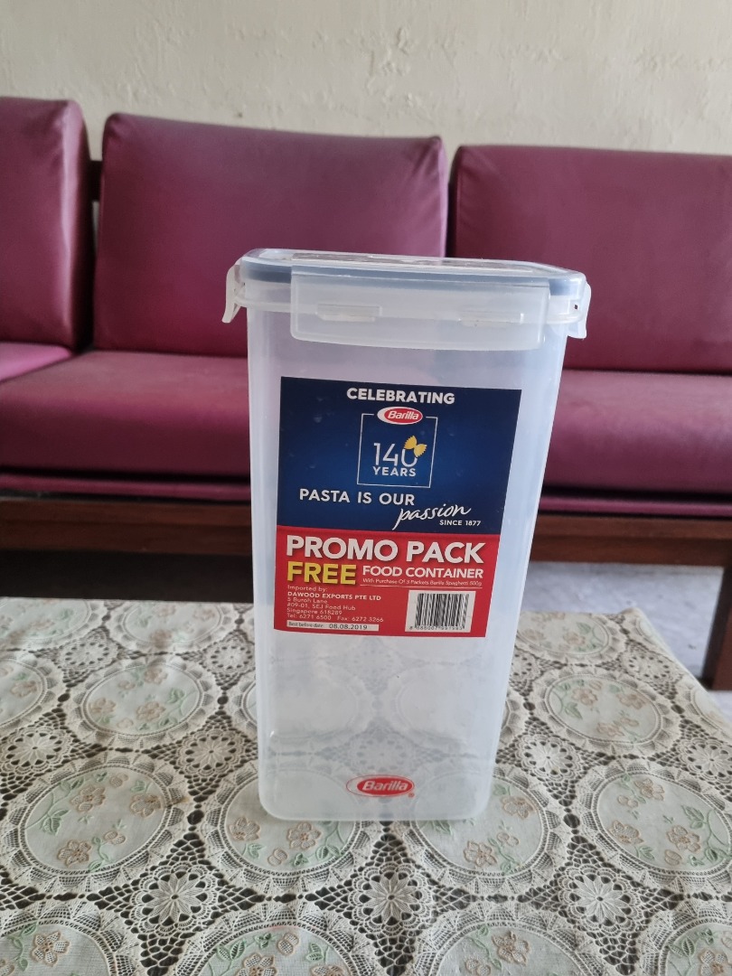 Barilla Spaghetti Plastic Container, Furniture & Home Living ...