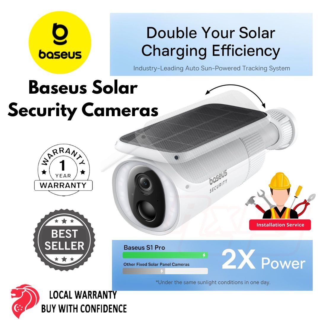 Baseus S1 Pro Solocam Solar Security Camera Wireless Outdoor, Auto ...