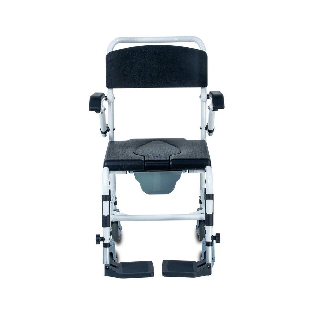 Bion Mobile Commode/Shower Chair with Wheels 307, Health & Nutrition ...