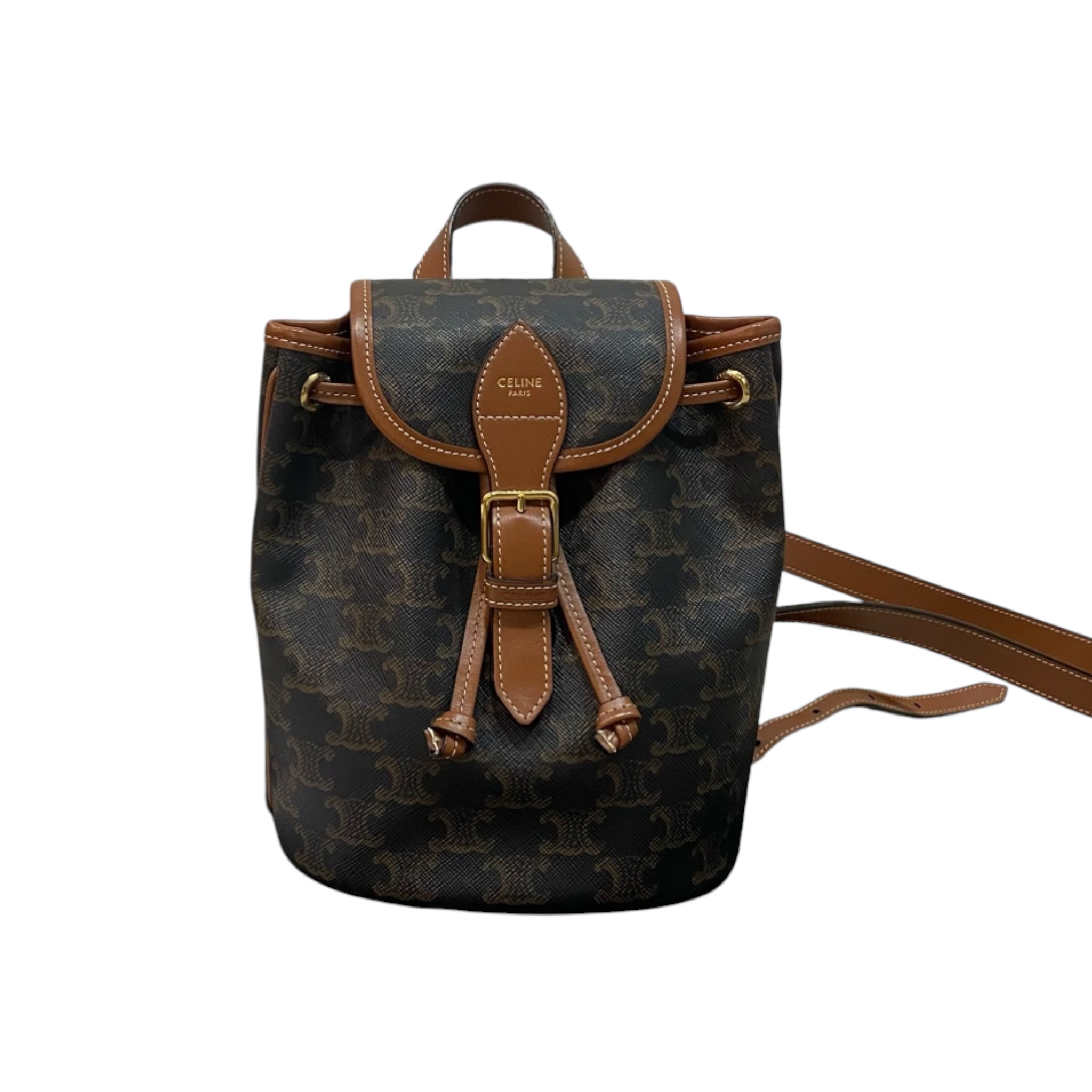 Celine Mini Folco Backpack in Triomphe Canvas, Luxury, Bags & Wallets ...
