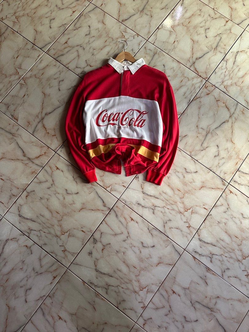 Coca cola Polo Rugby, Men's Fashion, Tops & Sets, Tshirts & Polo Shirts ...